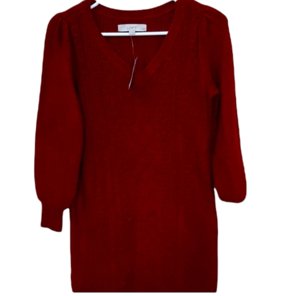 LOFT | Tops | Loft Dark Red Tunic | Poshmark